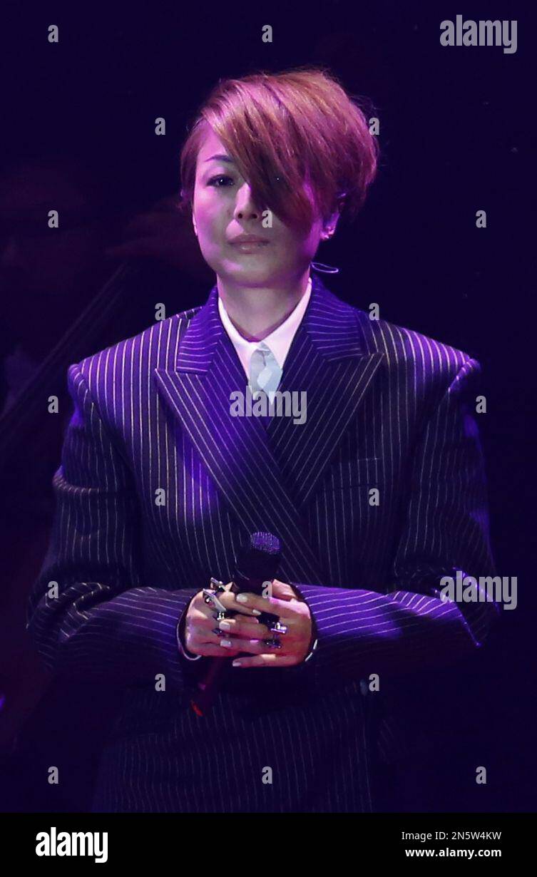 Hong Kong singer-actress Sammi Cheng sings during a memorial concert to ...