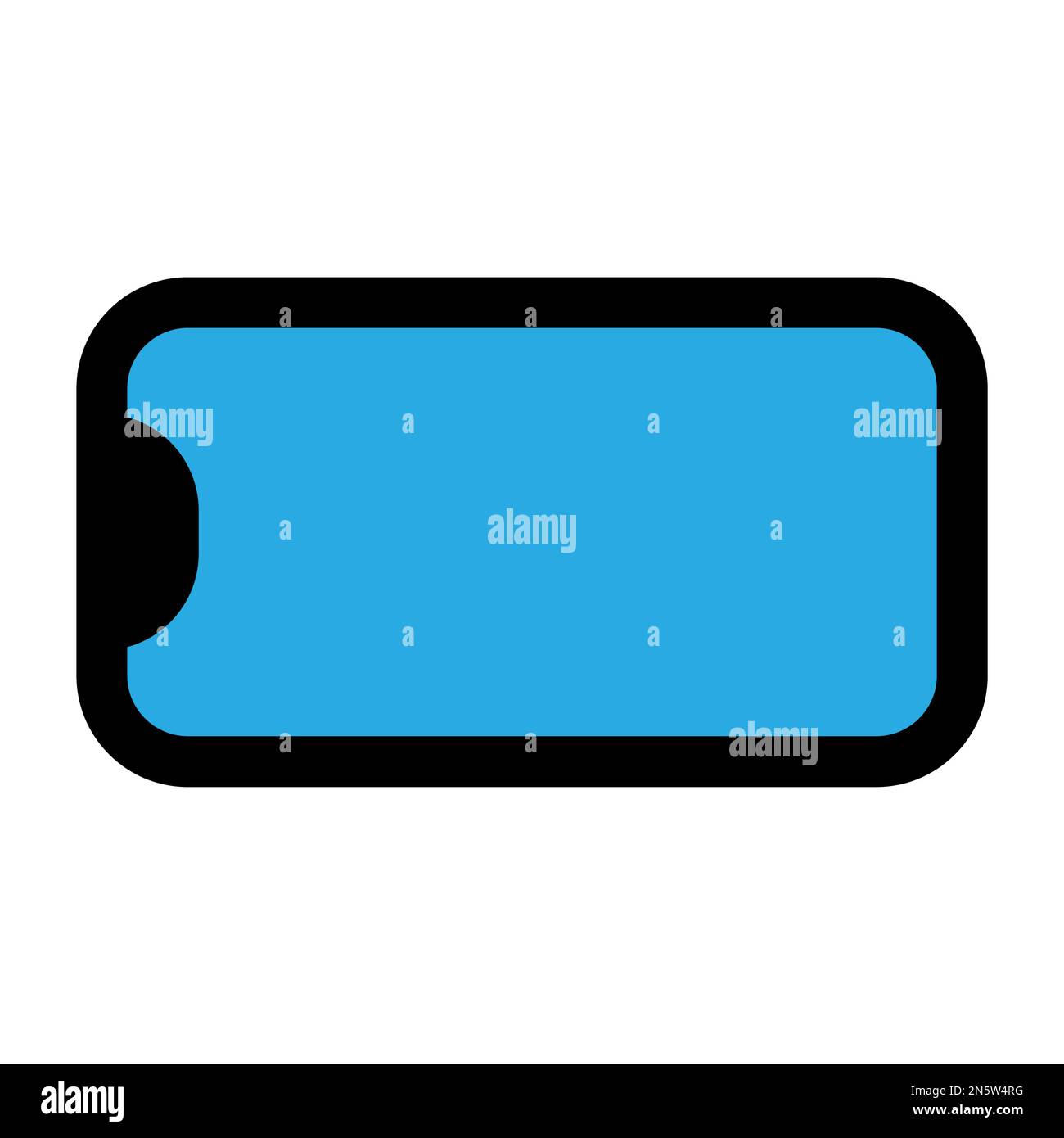 Phone landscape icon line isolated on white background. Black flat thin ...