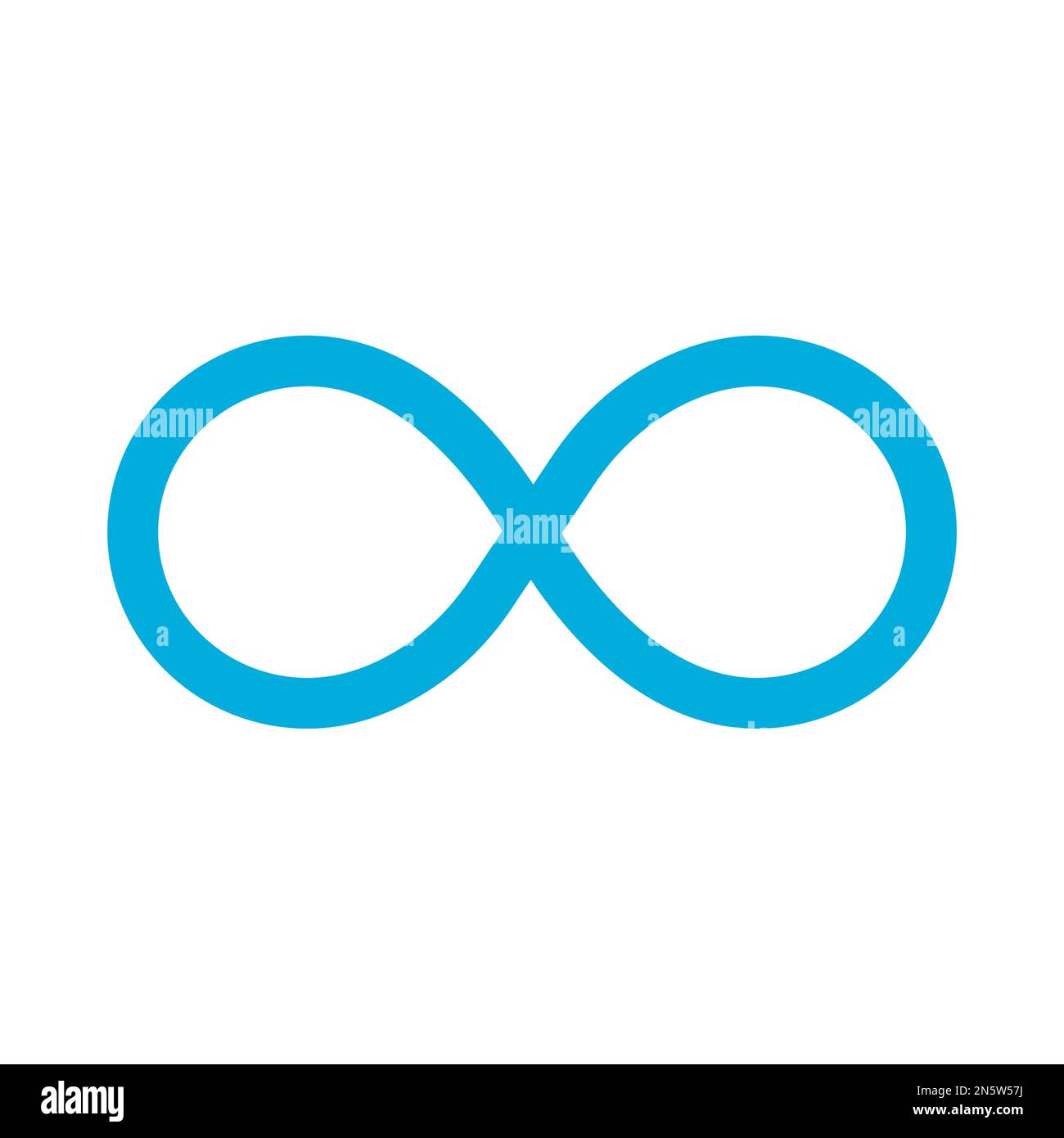 Infinite icon line isolated on white background. Black flat thin icon on modern outline style ...