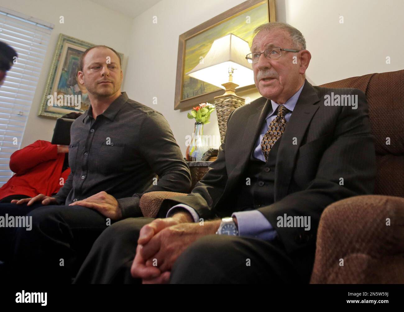 Don Ryce, right, father of Jimmy Ryce, talks about the scheduled ...