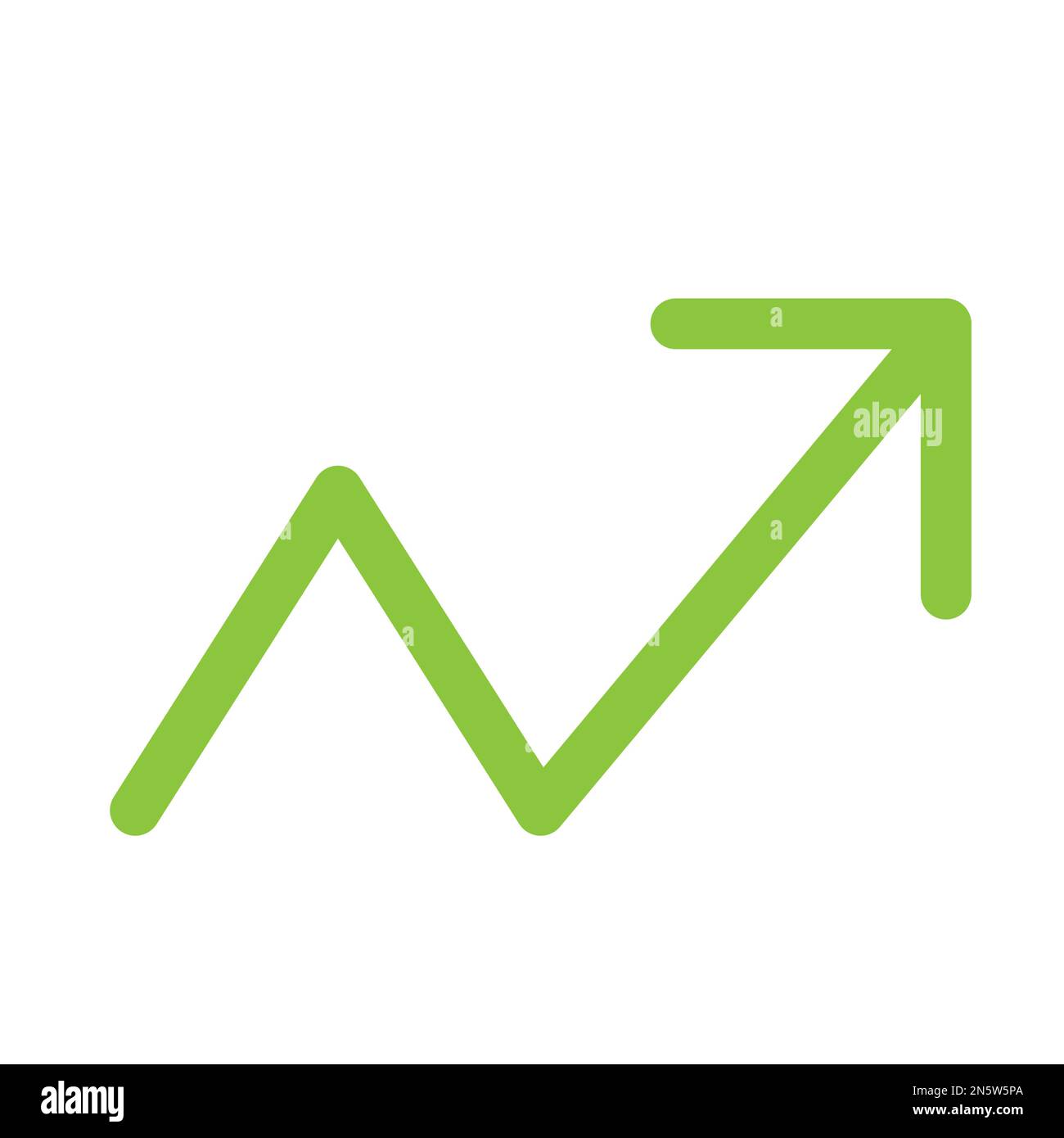 Green Up Arrow Black Background