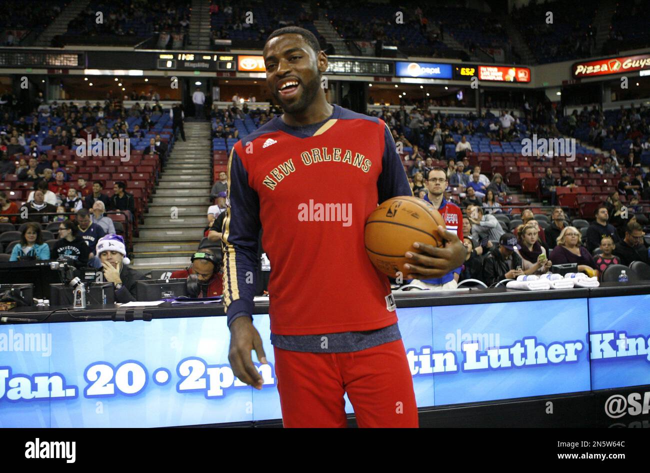 New Orleans Pelicans guard Tyreke Evans, before playing the Sacramento ...