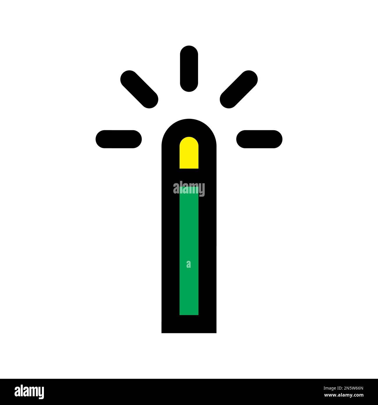 Color wand icon line isolated on white background. Black flat thin icon ...