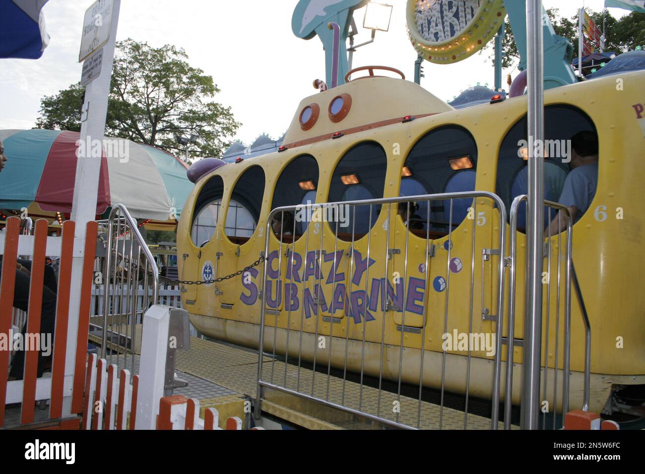 The children's ride Crazy Submarine at Playland Park Stock Photo - Alamy
