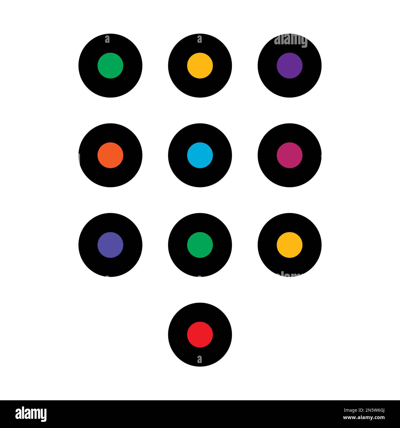 Keypad icon line isolated on white background. Black flat thin icon on modern outline style ...