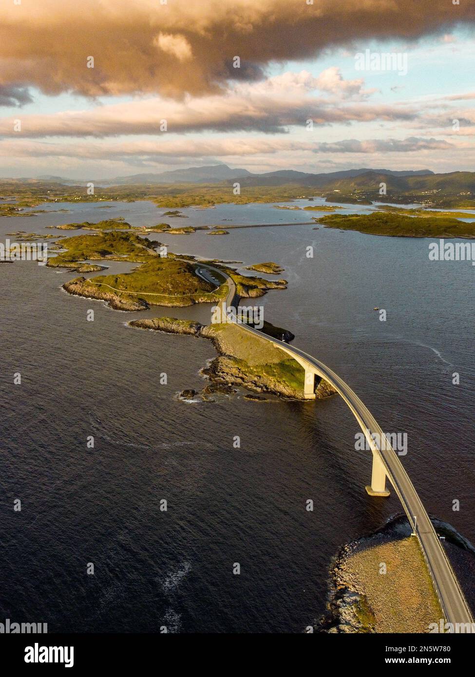 An aerial view of Storseisundet Bridge in Norway Stock Photo - Alamy