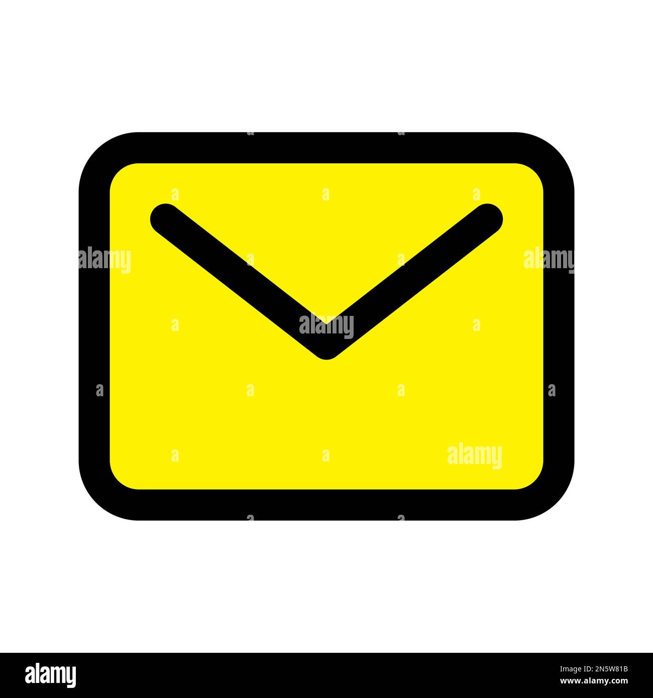 Mail icon line isolated on white background. Black flat thin icon on ...