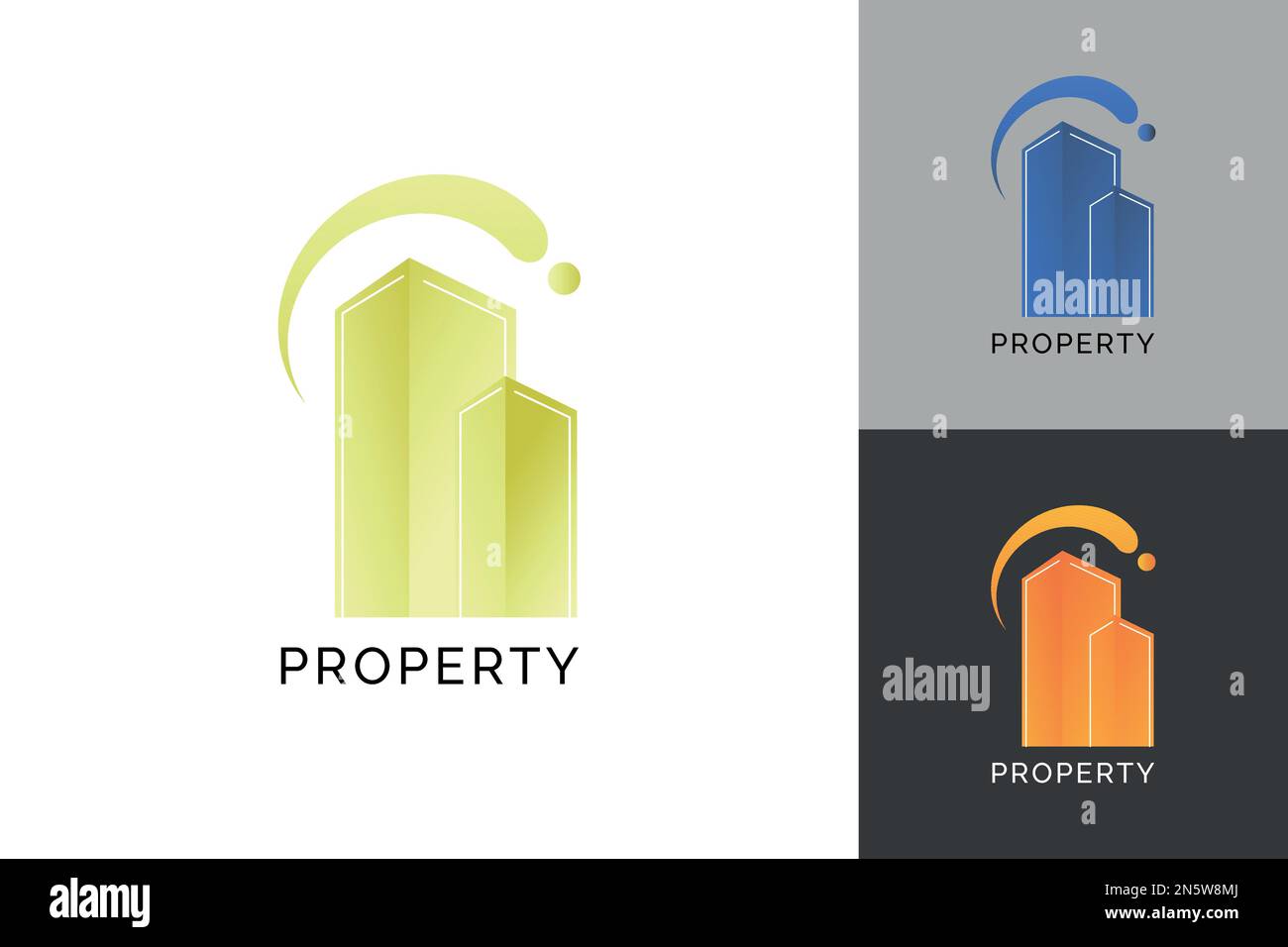 Colorful Gradient Real State Logo Collection Stock Vector Image & Art ...