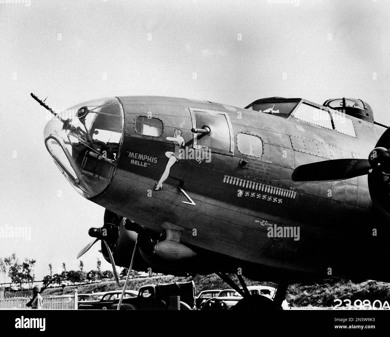 The nose section of the Memphis Belle, the World War II era Flying ...