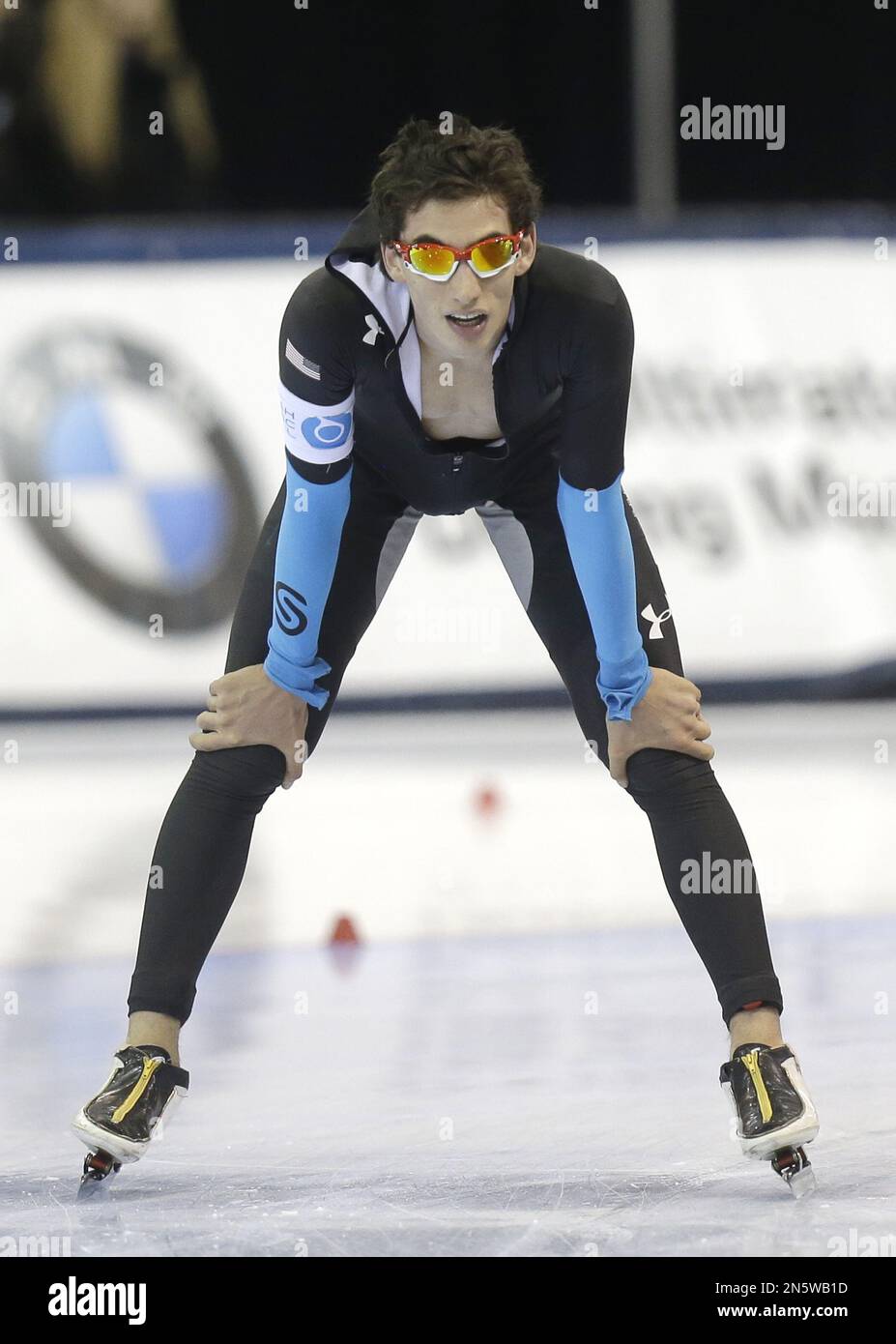 Emery Lehman cools down after competing in the men's 10,000 meters ...