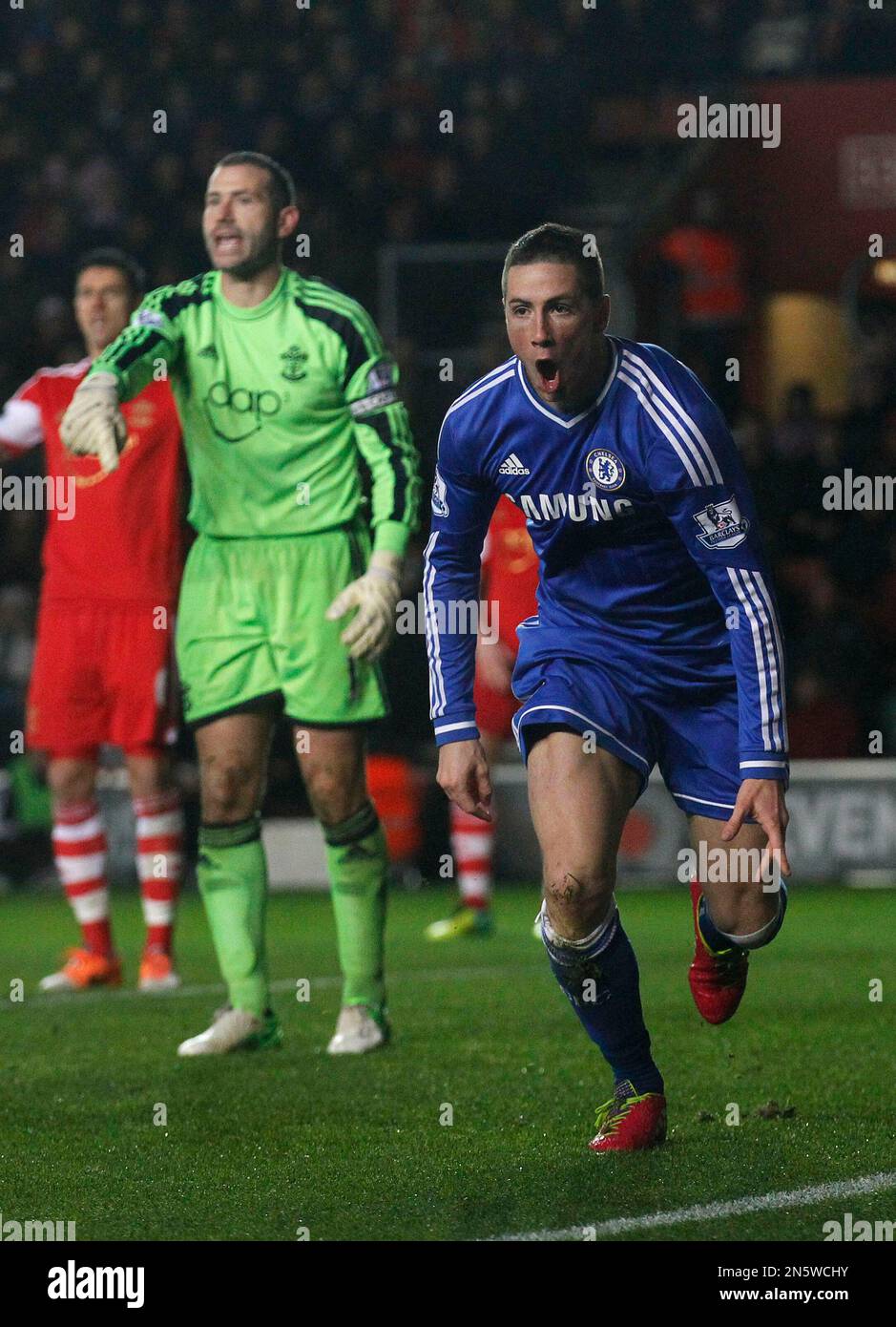 Chelsea's Fernando Torres, right, celebrates his goal against ...