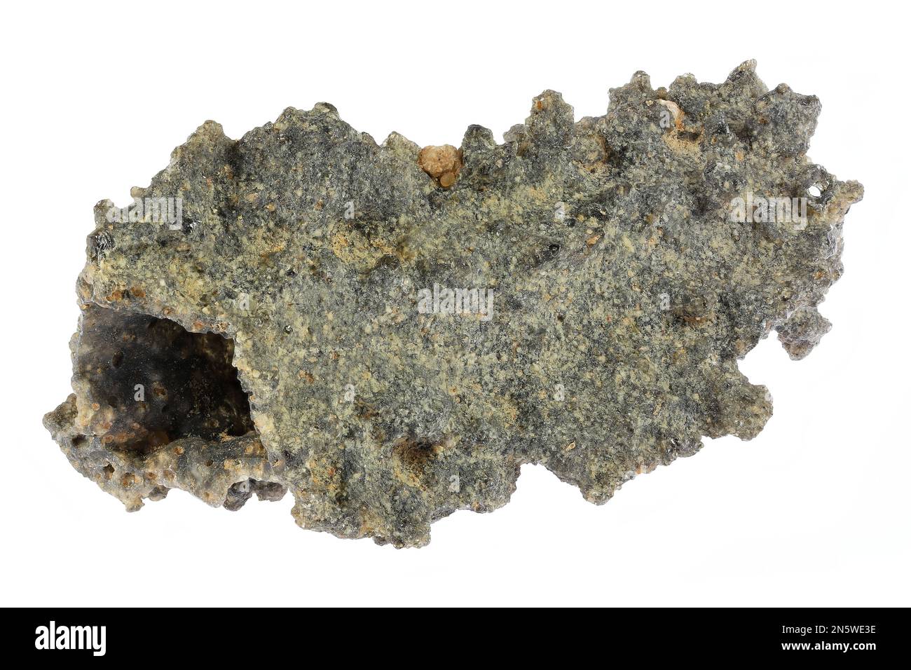 fulgurite (fossilized lightning) from the Sahara Desert, Morocco ...
