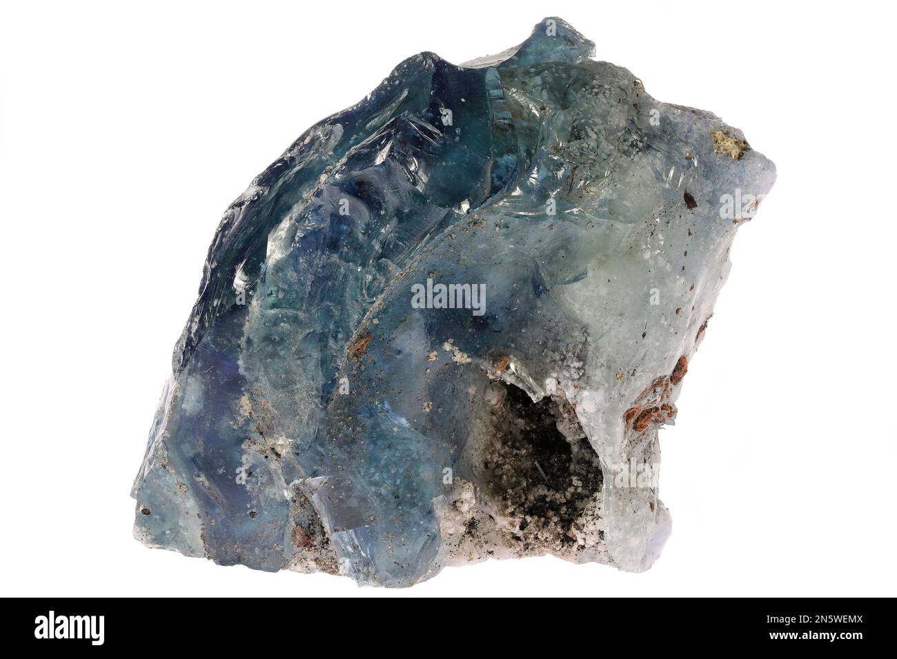 raw glass from Breitenstein, Germany isolated on white background Stock ...