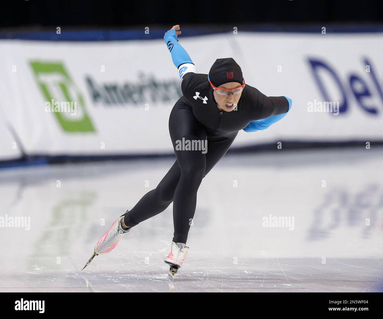 Third-place finisher Jilleanne Rookard competes in the women's 1,500 ...