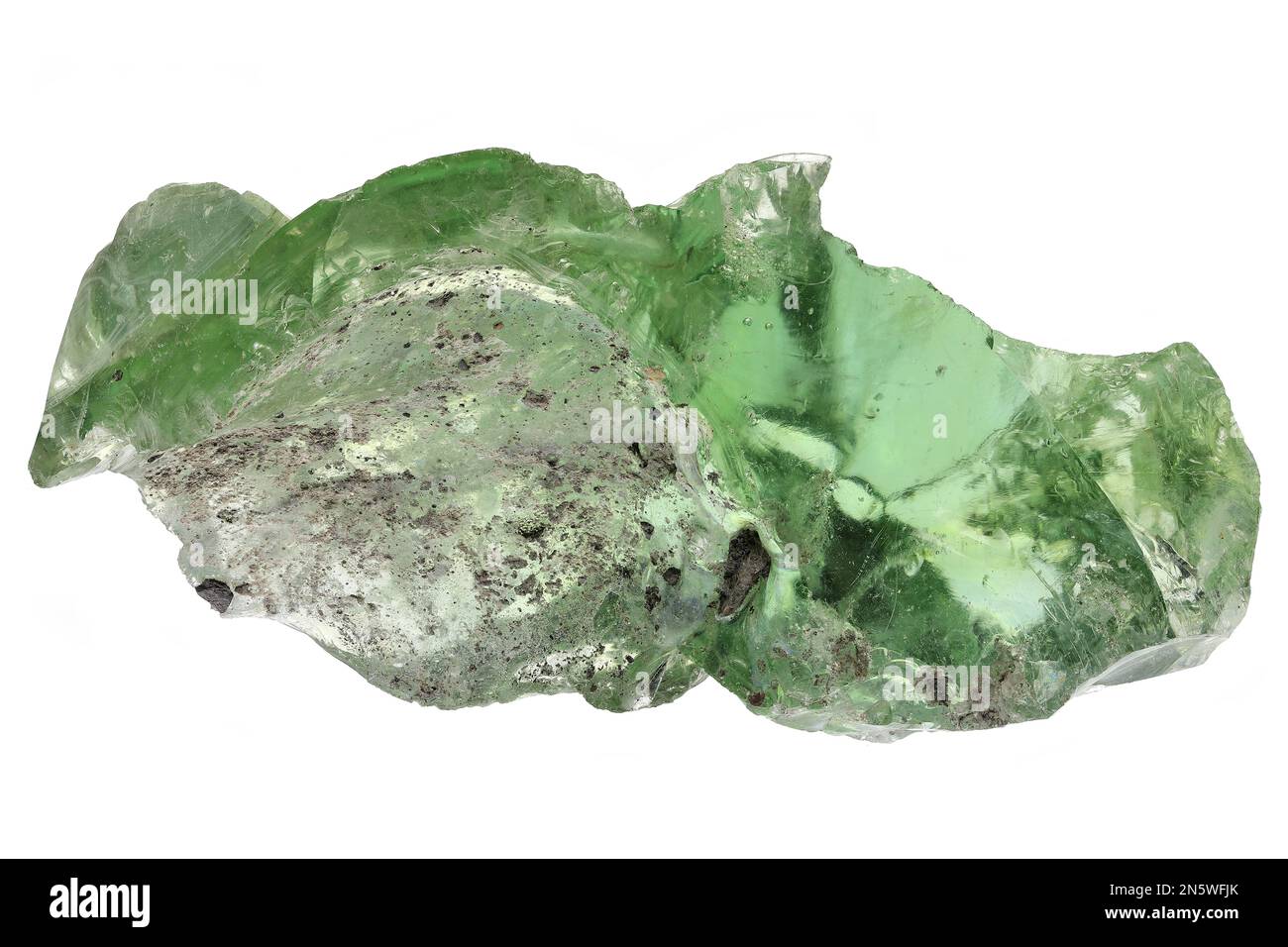 raw glass from Breitenstein, Germany isolated on white background Stock ...