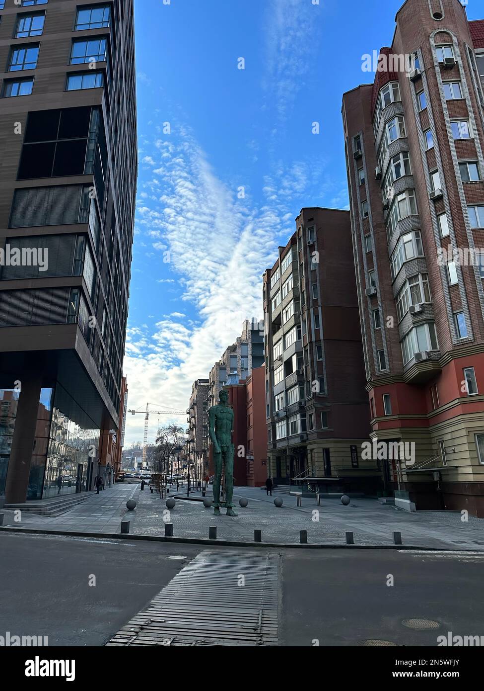 Dnipro, Ukraine - February 2022: Life of people in wartime in the city ...