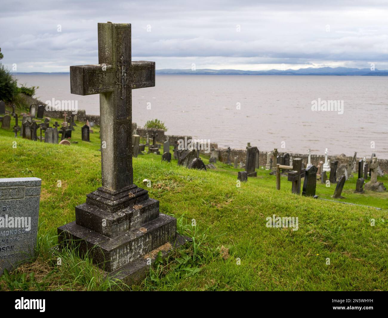 St. PatrickÕs Church graveyard on the Irish Sea Stock Photo - Alamy