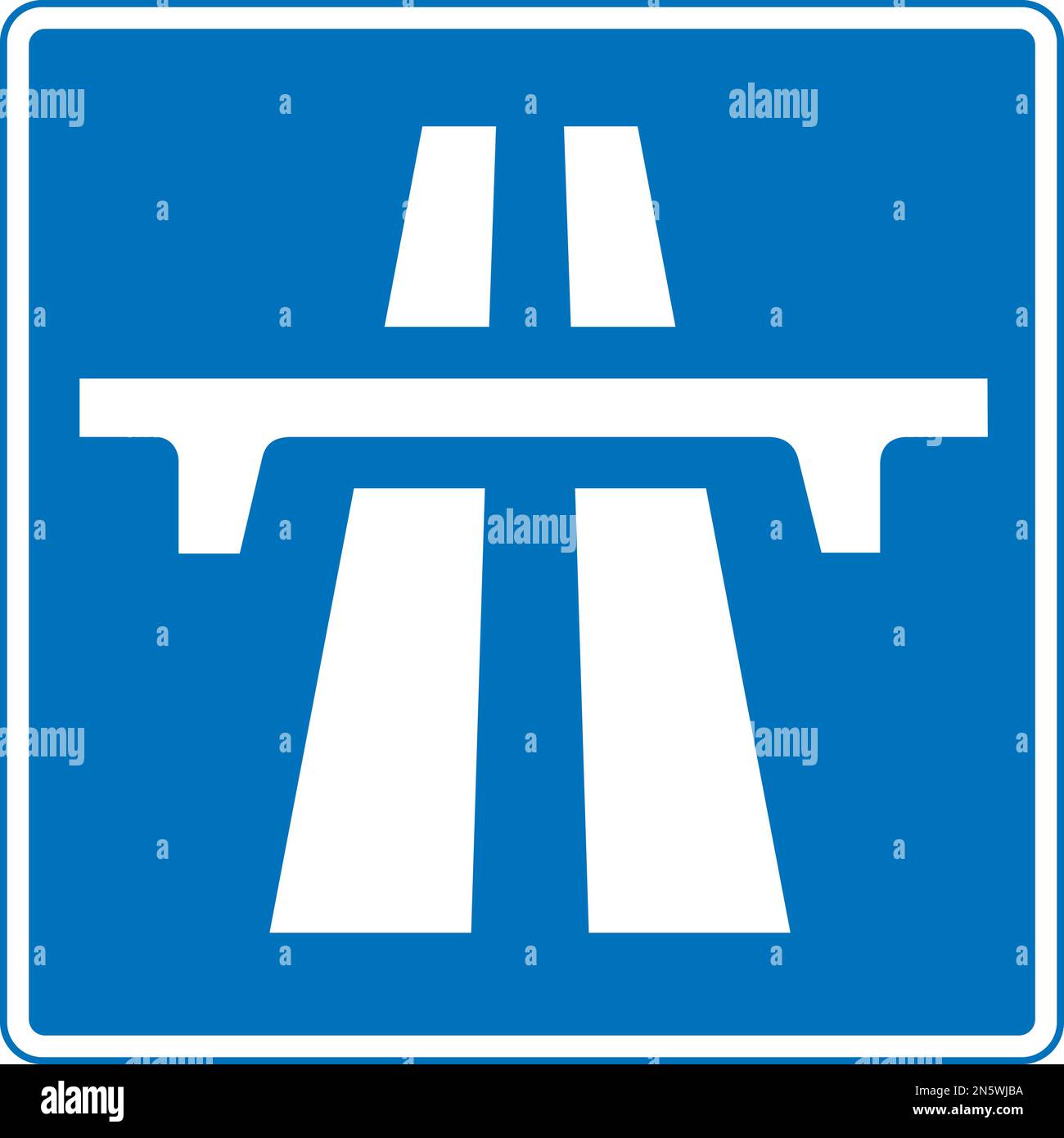 Dual carriageway ahead sign Stock Vector Images - Alamy