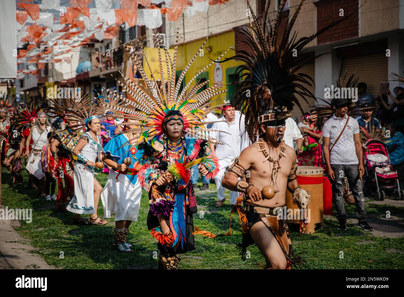 The annual dancing parade for the city's holidays Stock Photo - Alamy