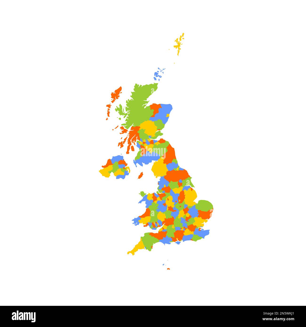 United Kingdom of Great Britain and Northern Ireland political map of ...