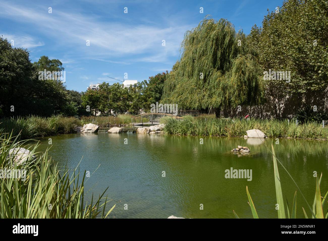 The landscaped Commonwealth Park at Gibraltar. Located within the old ...