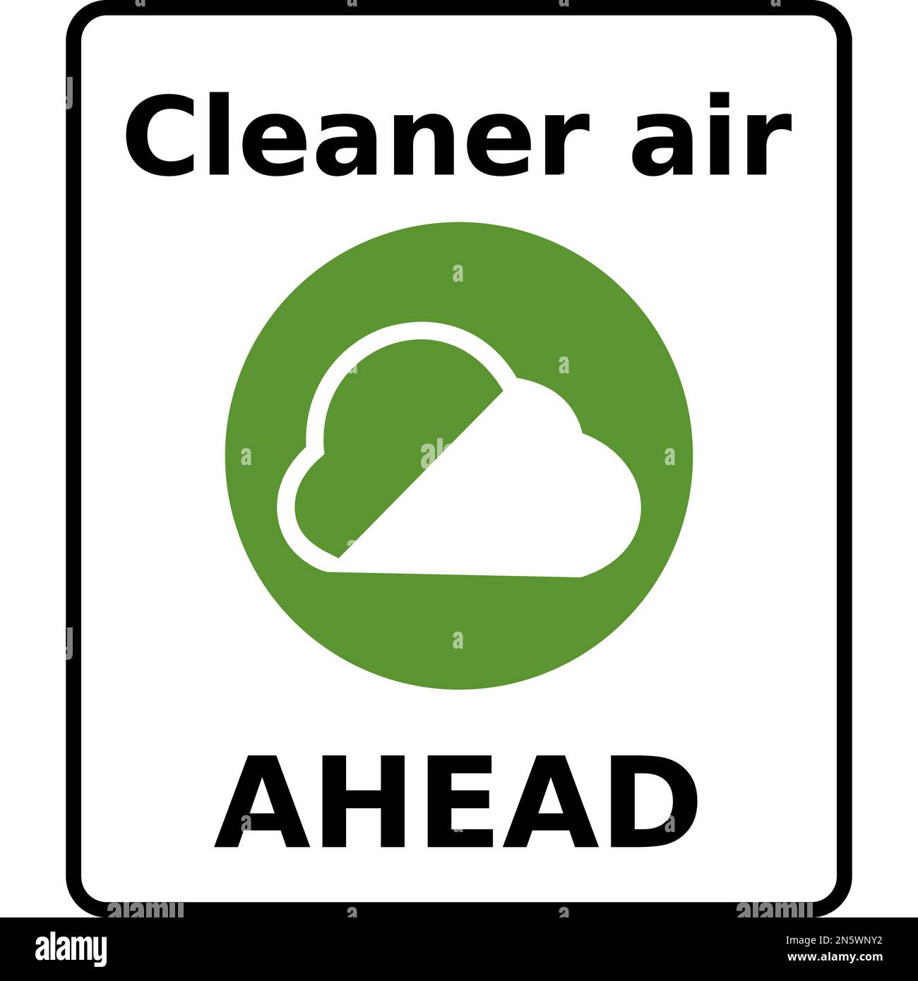 Vector graphic road sign for a cleaner air zone ahead Stock Vector ...