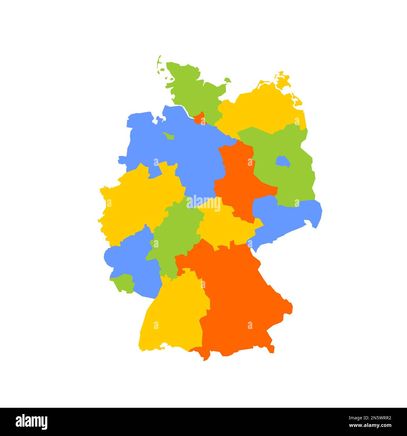 Germany political map of administrative divisions - federal states ...