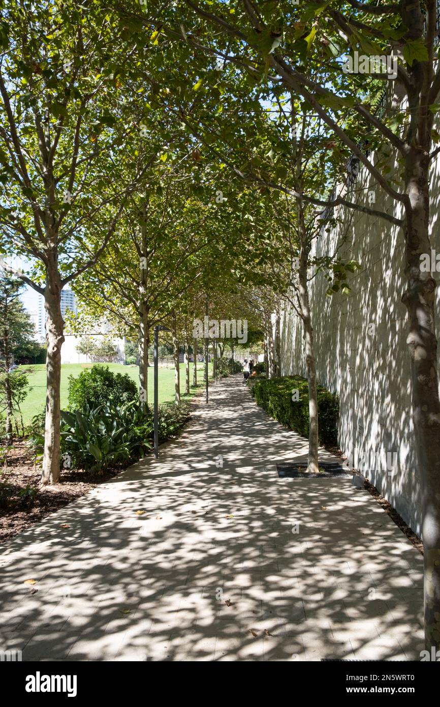 The landscaped Commonwealth Park at Gibraltar. Located within the old ...