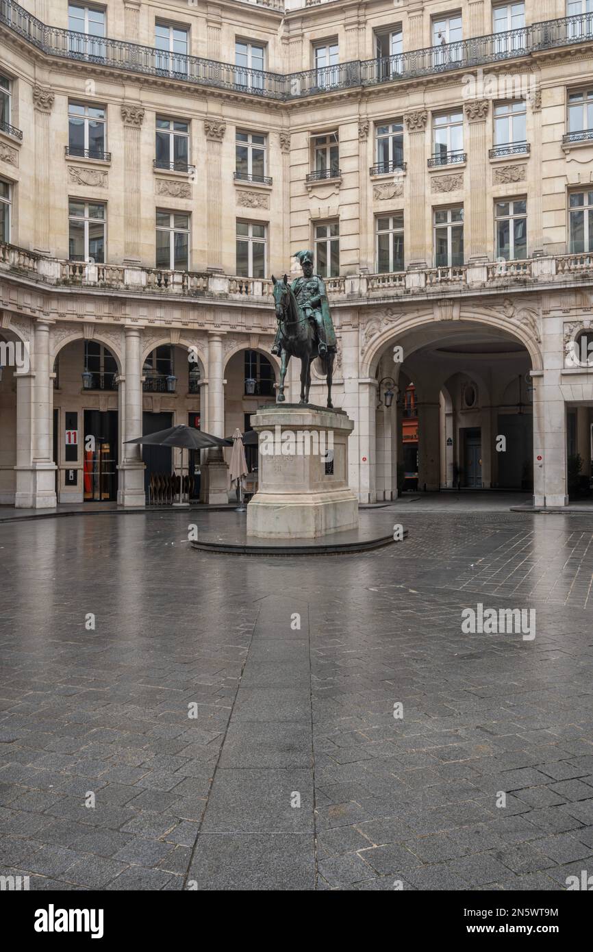 View inside square Edouard 7 Stock Photo - Alamy