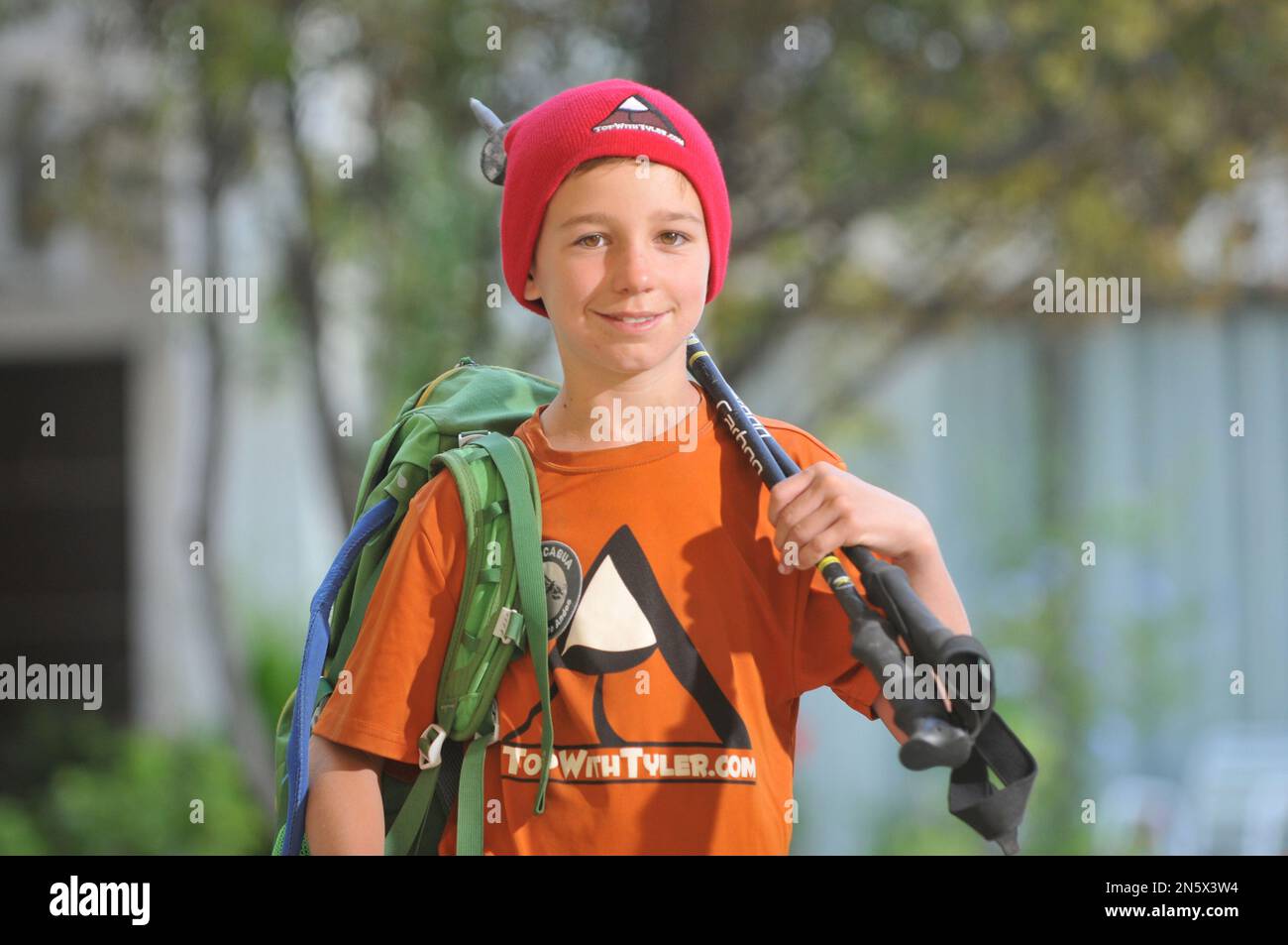 Tyler Armstrong, from Southern California, poses for a portrait as he ...
