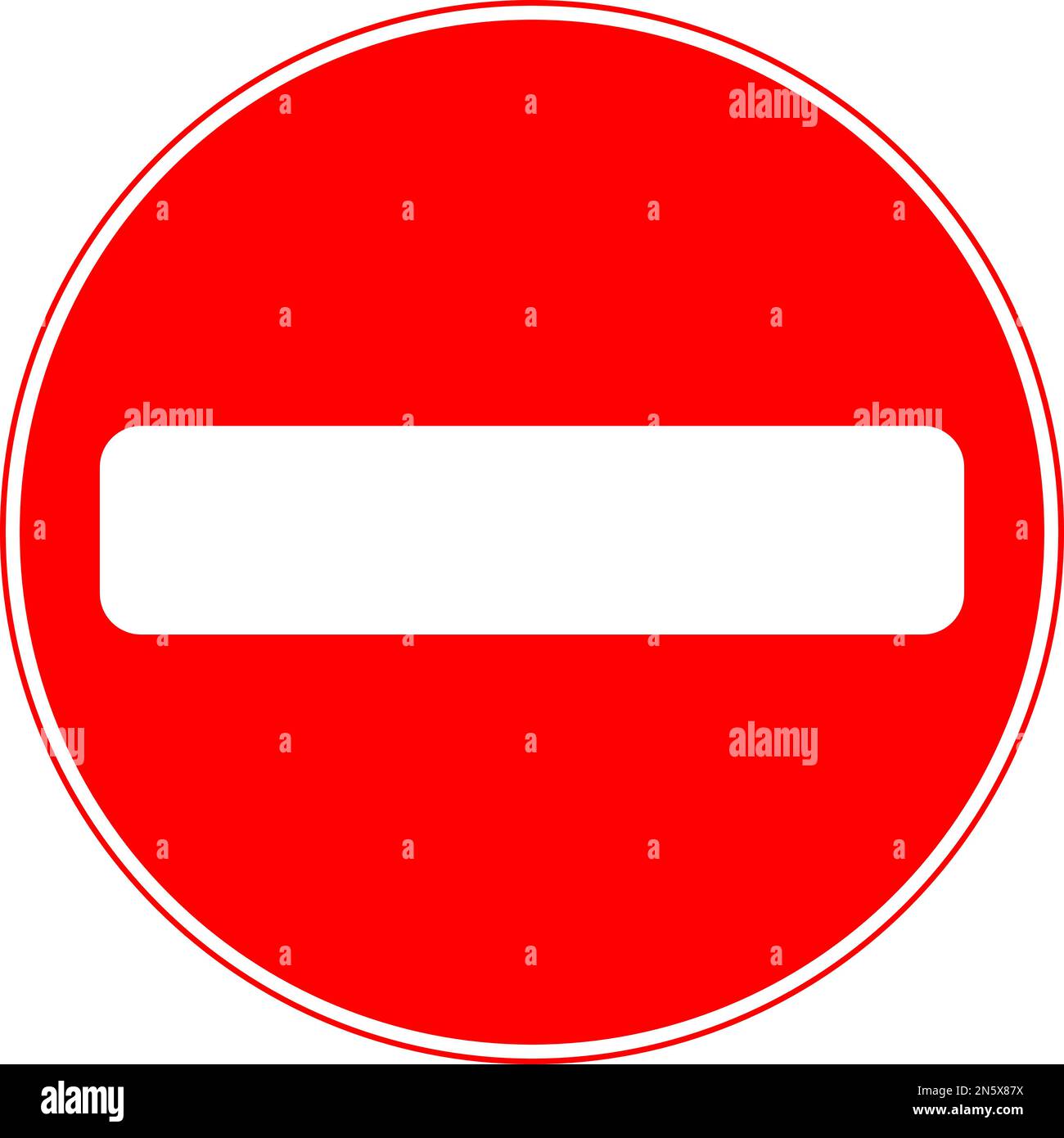 Vector graphic of a uk warning of a no entry ahead road sign. It ...