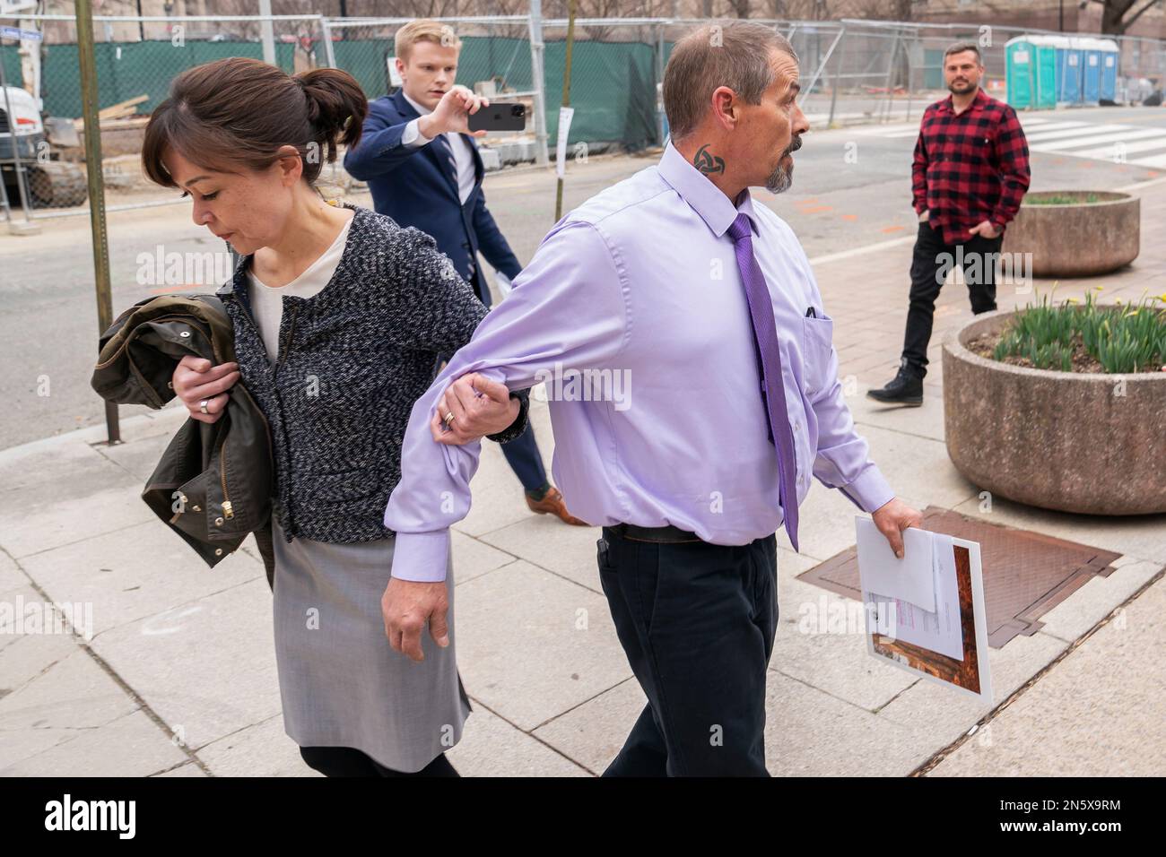 Kevin Seefried, right, departs Federal Court after sentencing, Thursday ...