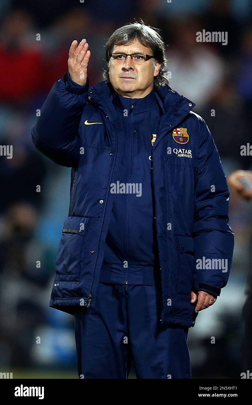 FC Barcelona's coach Gerardo 'Tata' Martino from Argentina is seen ...