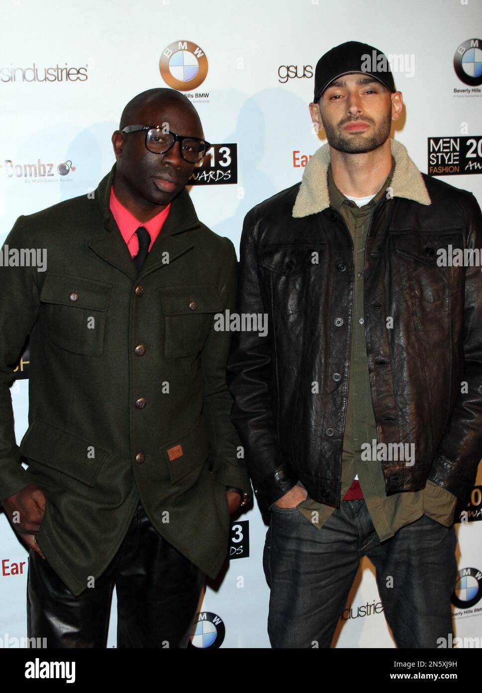 Actors and models Sam Sarpong and Christian Monzon seen at 2013 Men's ...