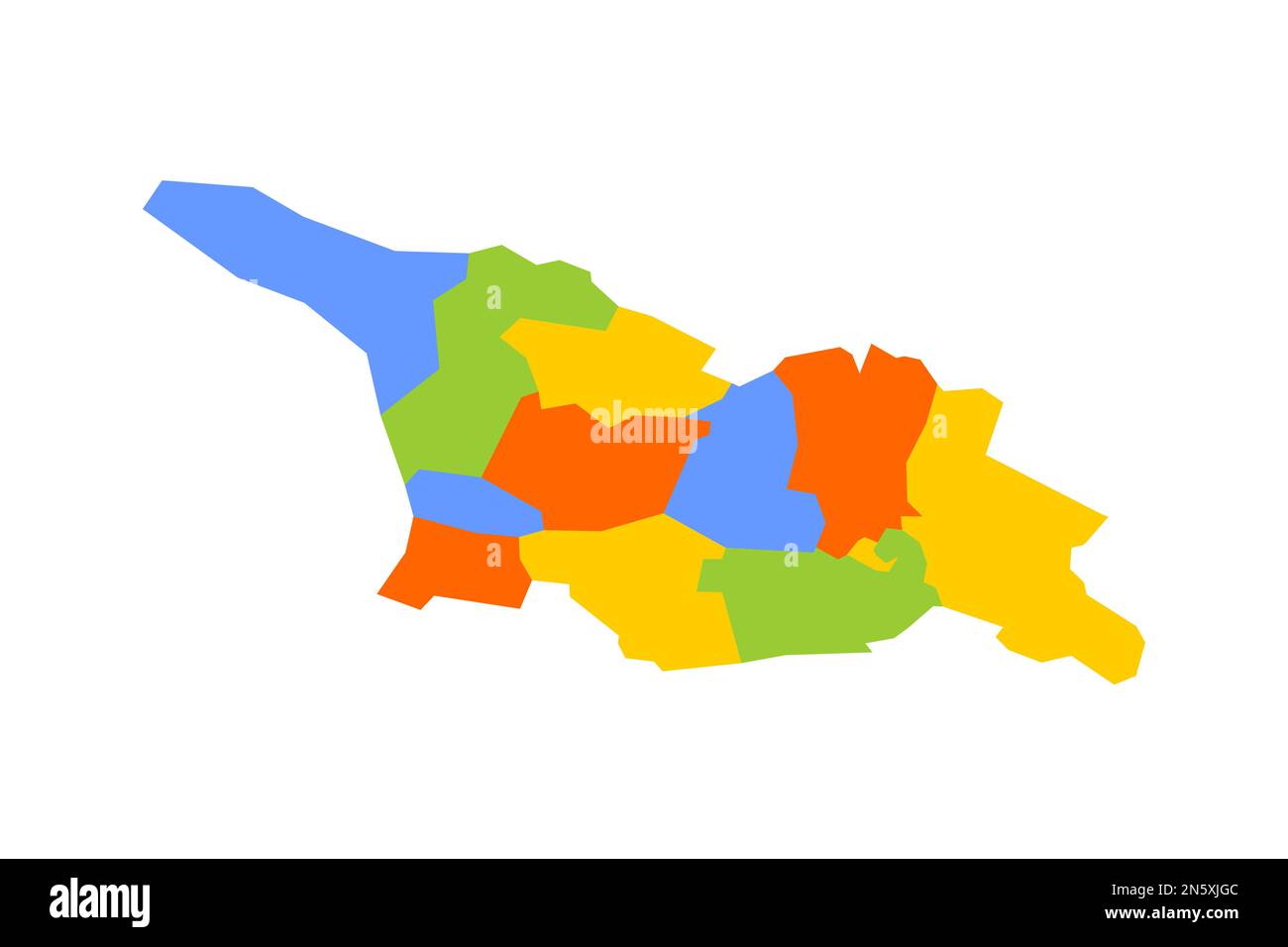 Georgia political map of administrative divisions - regions and ...