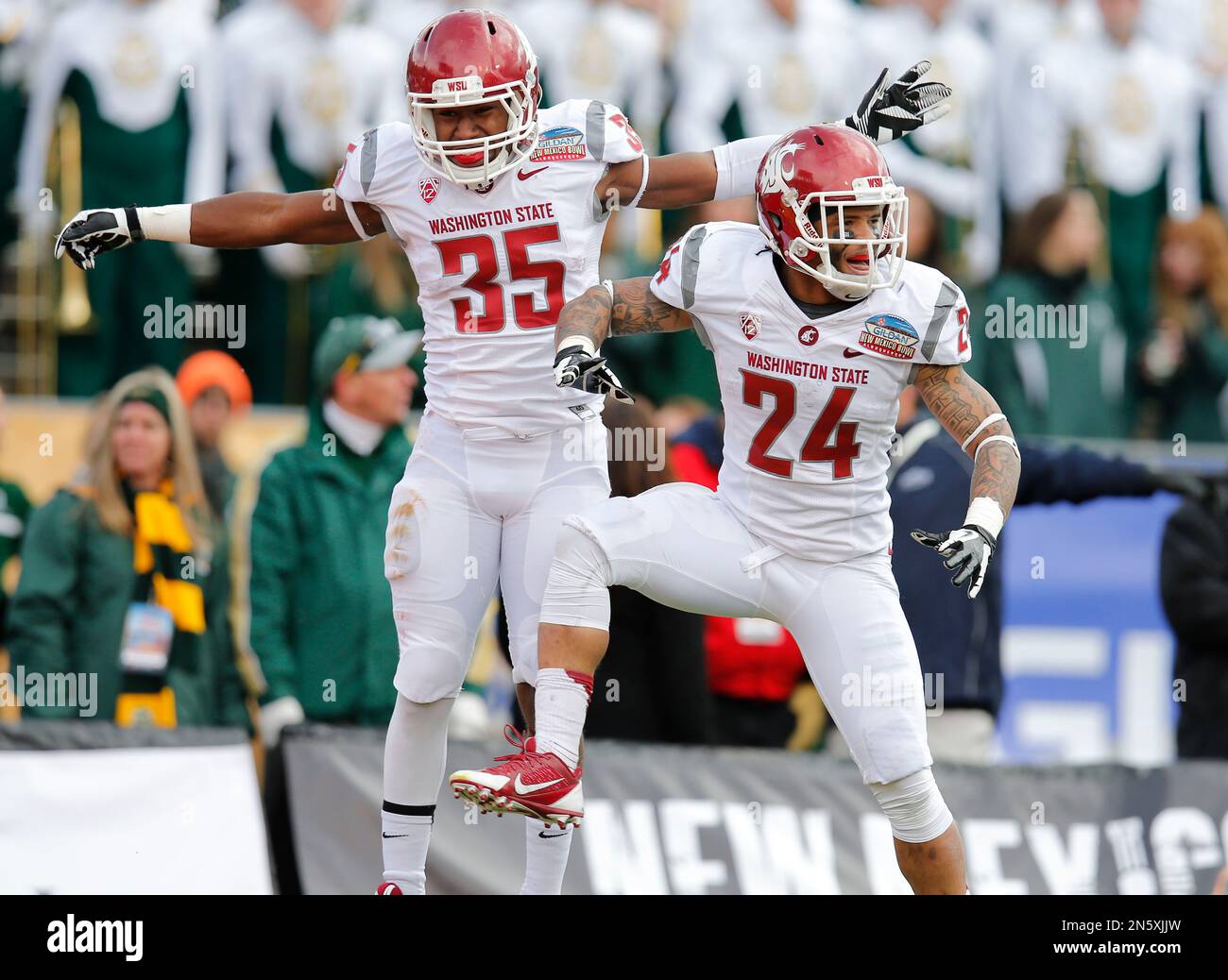 Washington State running back Theron West (24) celebrates his touchdown ...