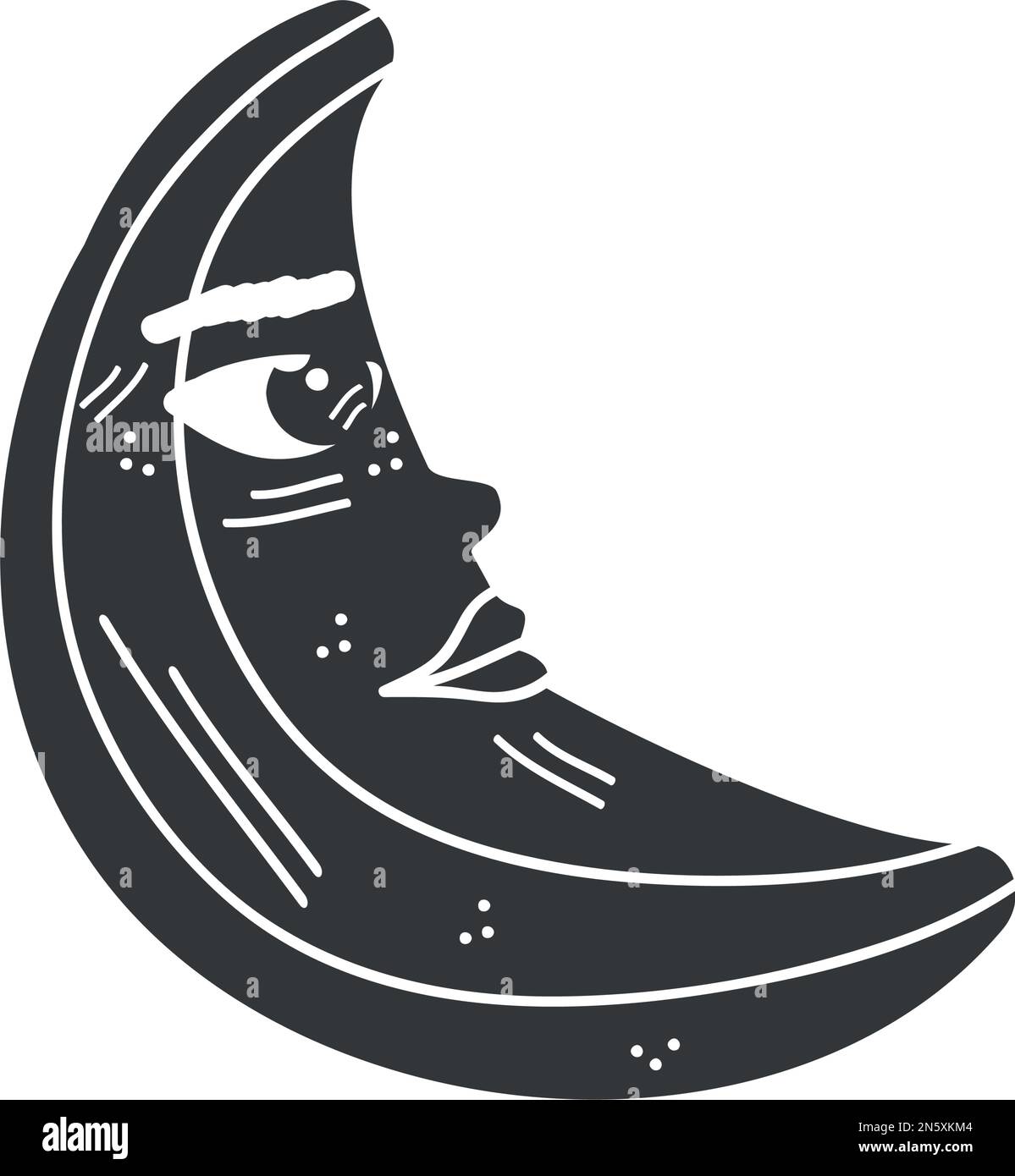 crescent moon esoteric colorless Stock Vector Image & Art - Alamy