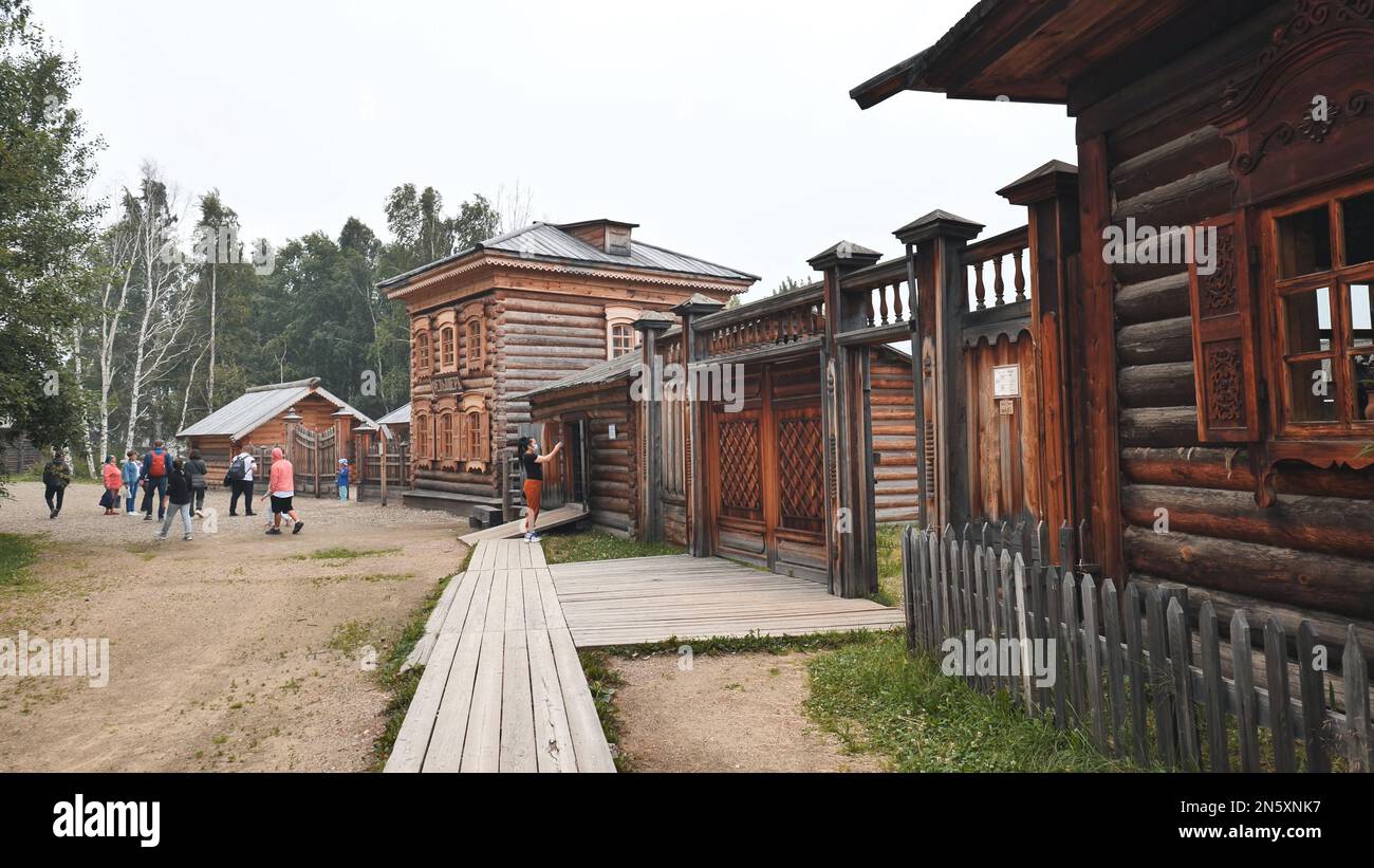 Irkutsk, Russia - August 21 , 2021: Architectural and Ethnographic ...