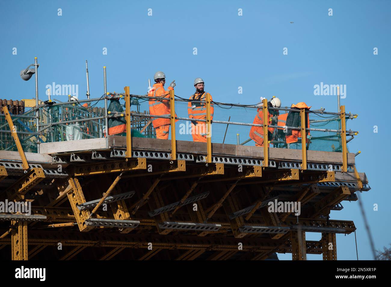 Harefield, UK. 9th February 2023. HS2 High Speed Rail 2 construction ...