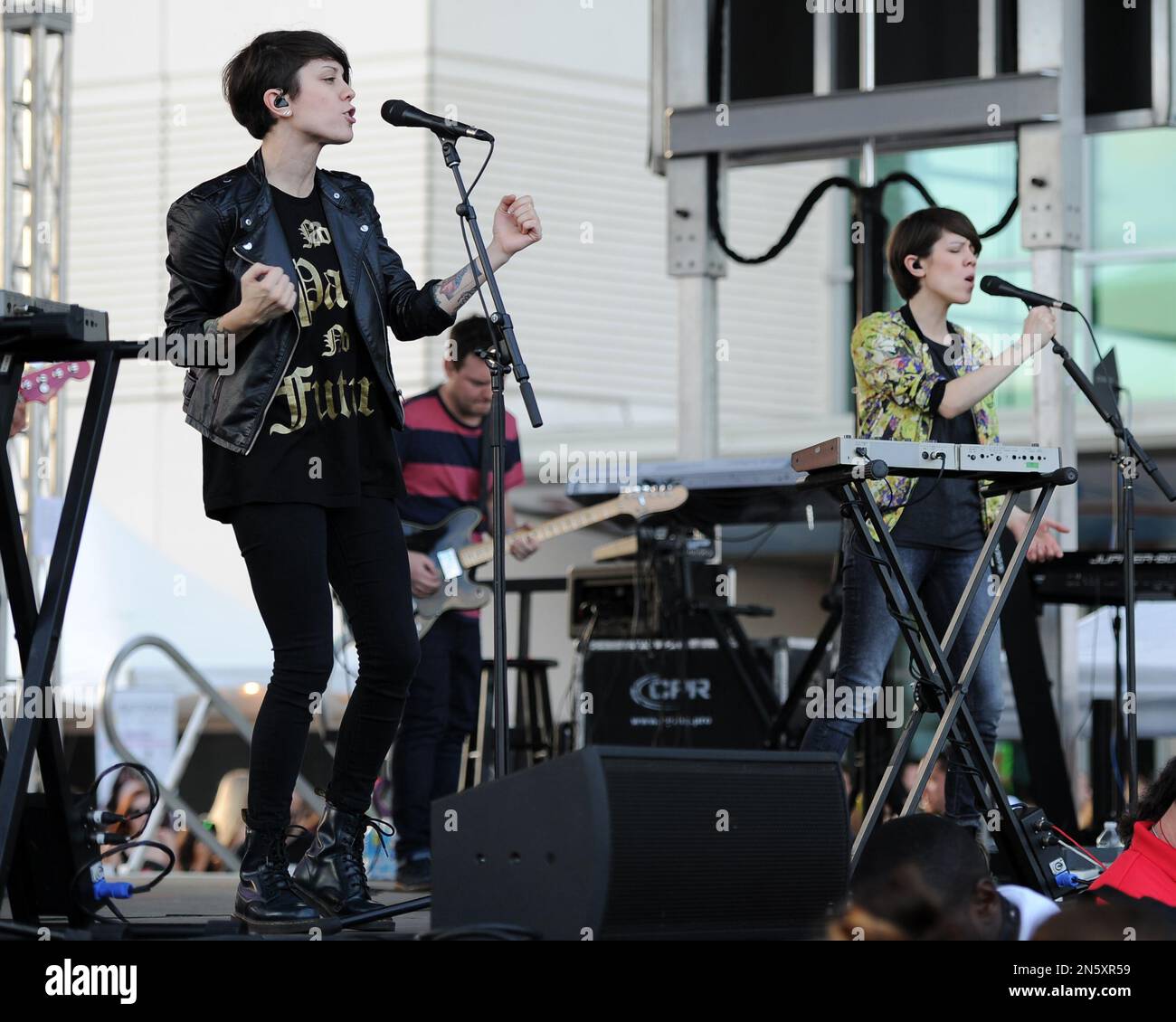 Tegan and Sarah attends Y100's Jingle Ball 2013 at BB&T Center on ...