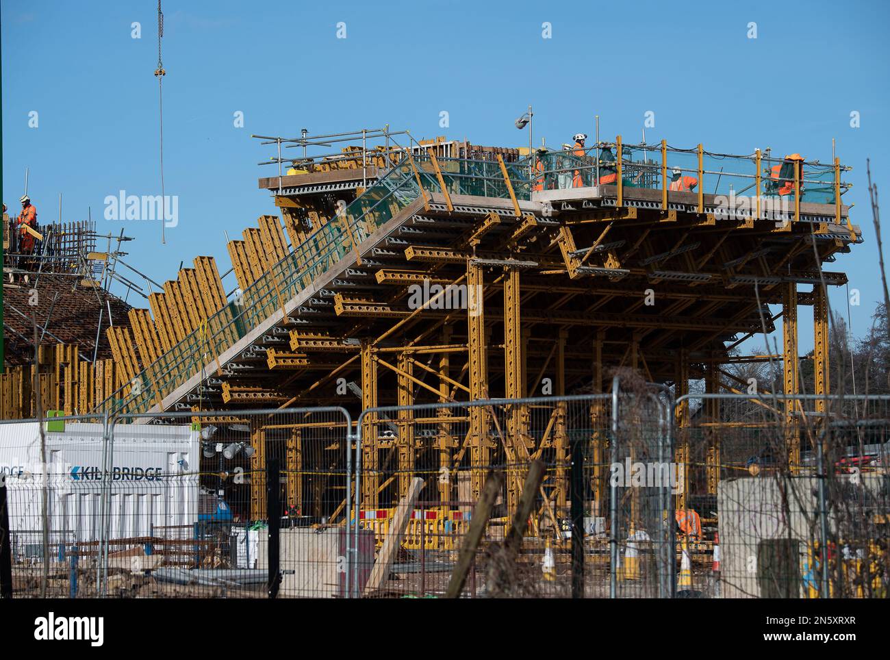 Harefield, UK. 9th February 2023. HS2 High Speed Rail 2 construction ...