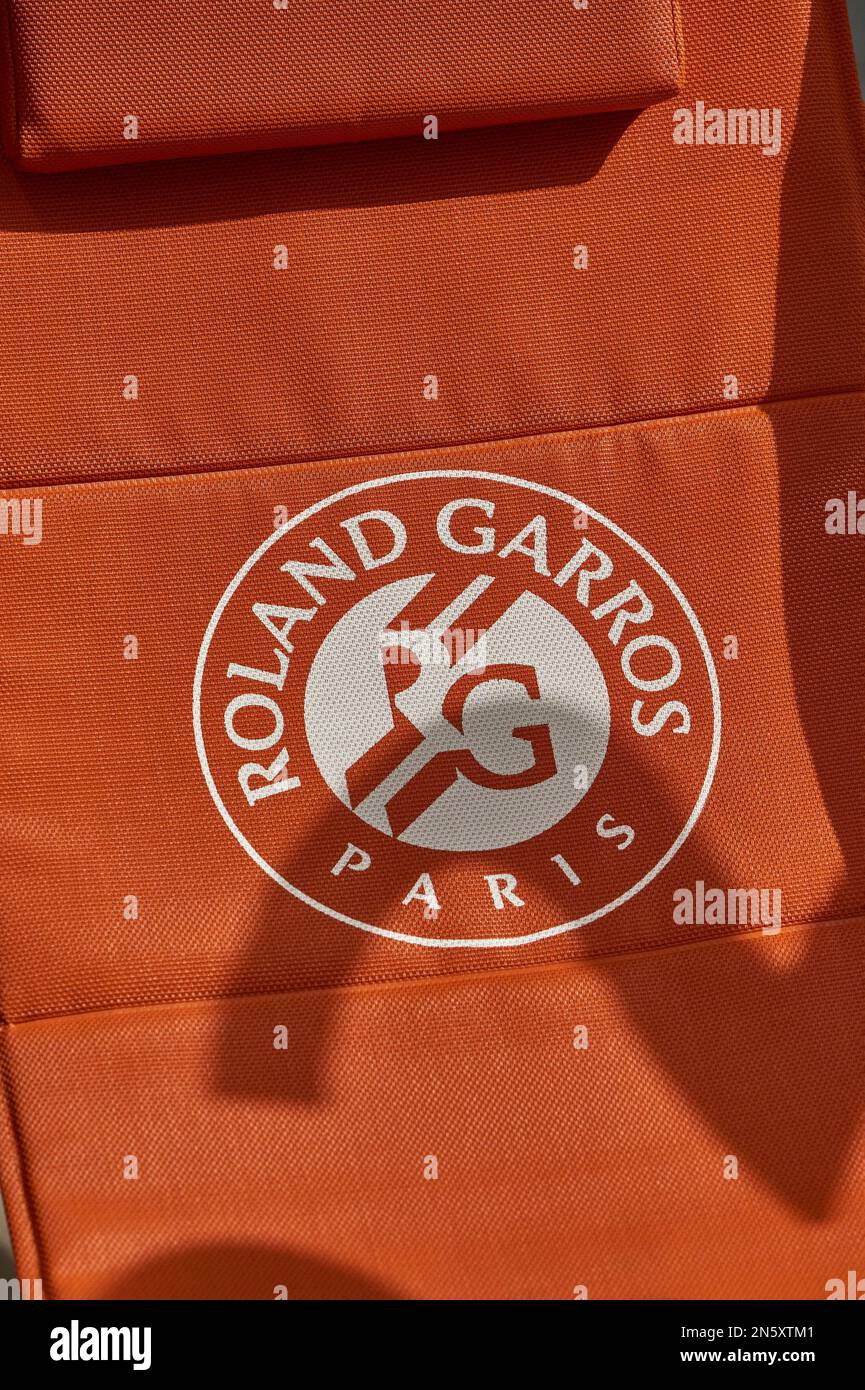 Souvenirs on sale in the official store of Roland Garros, Paris Stock ...