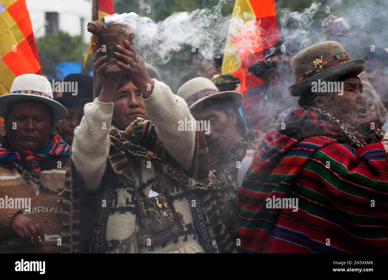 Aymara Indian women celebrate the launch of the country's first ...