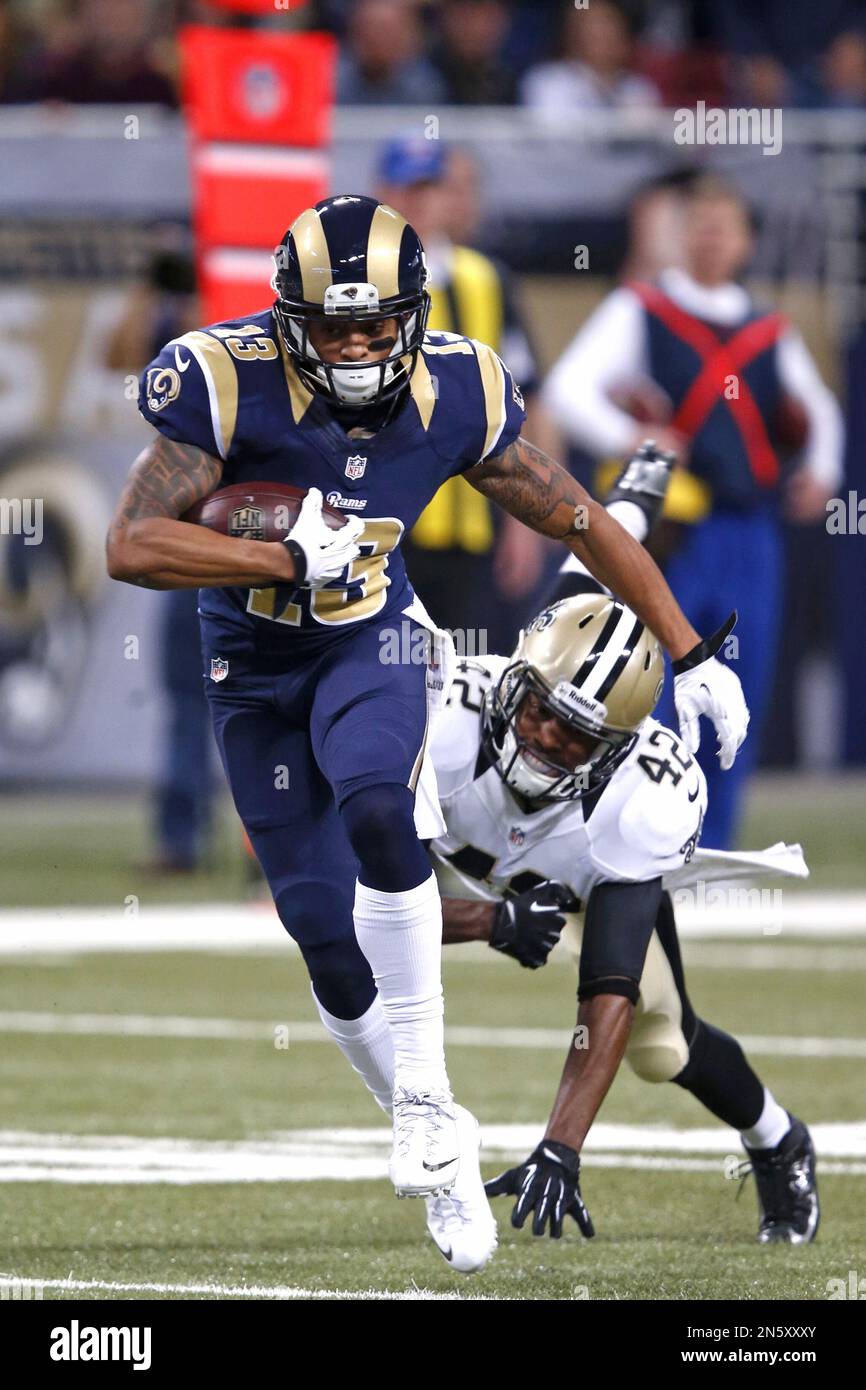 Zac Stacy #30 of the Saint Louis Rams during the second quarter, in ...