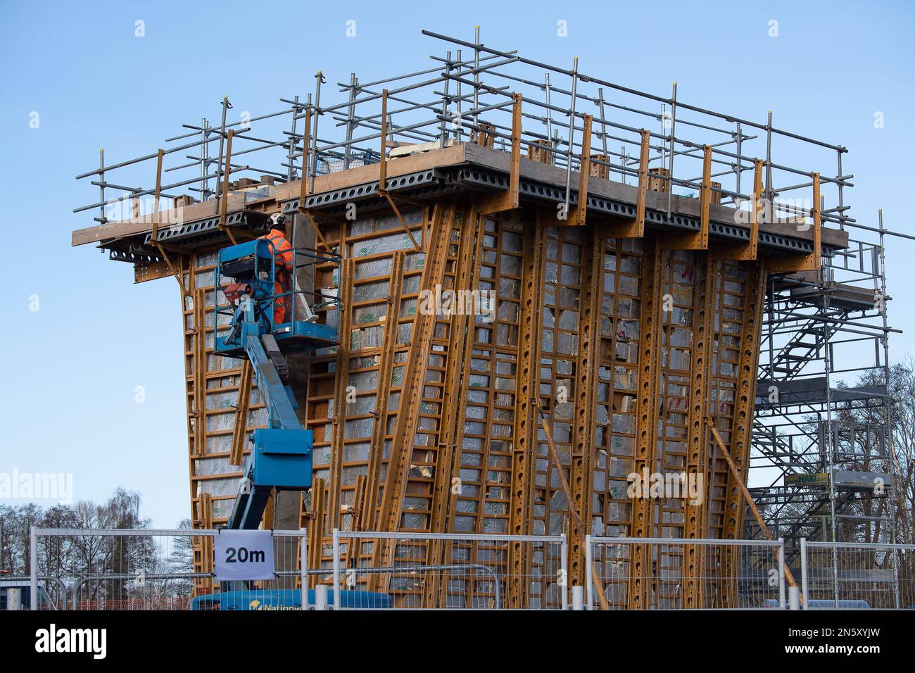 Harefield, UK. 9th February 2023. HS2 High Speed Rail 2 construction ...