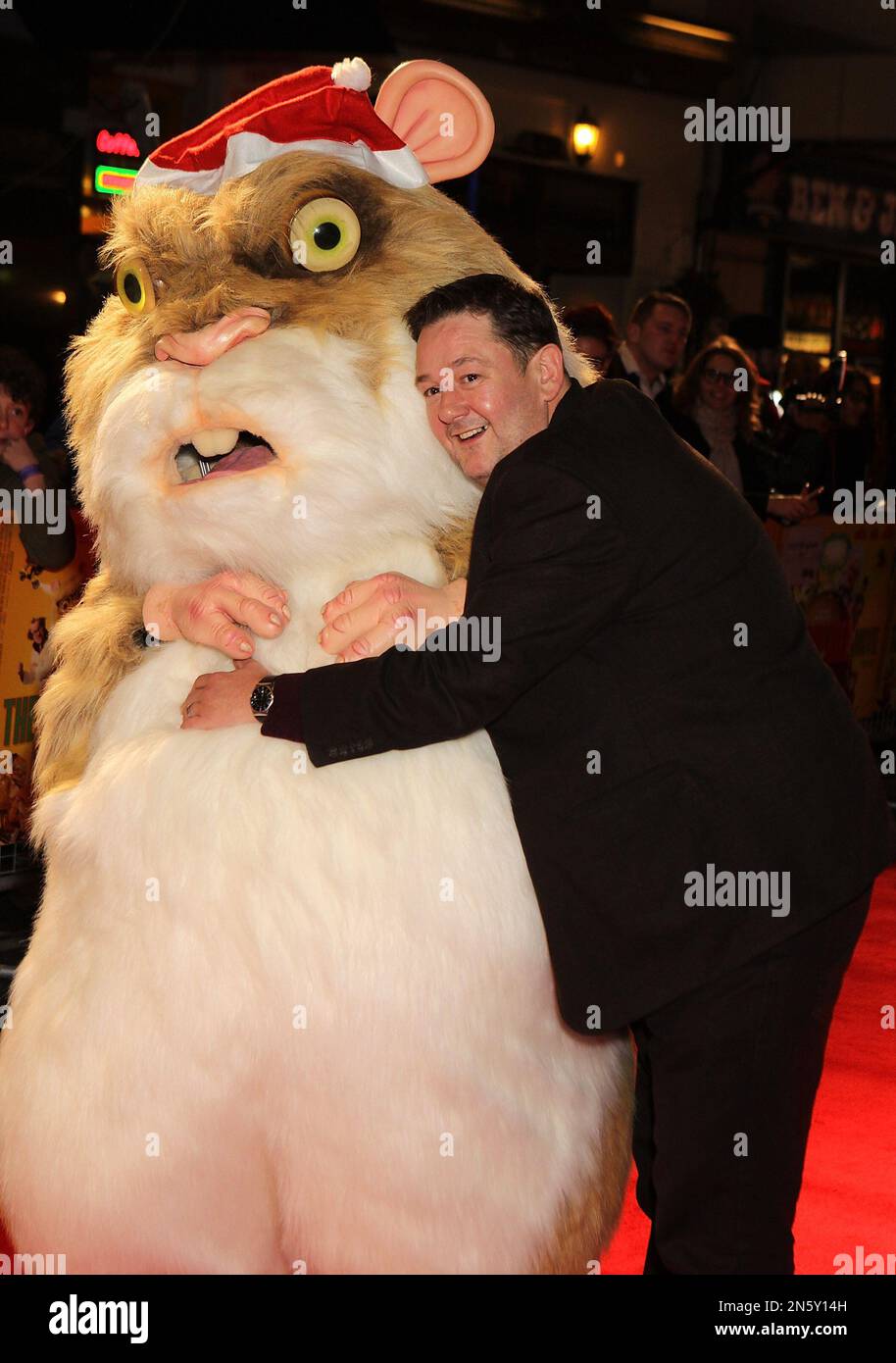 English Comedian Johnny Vegas and The Hamster attend the World Premiere ...