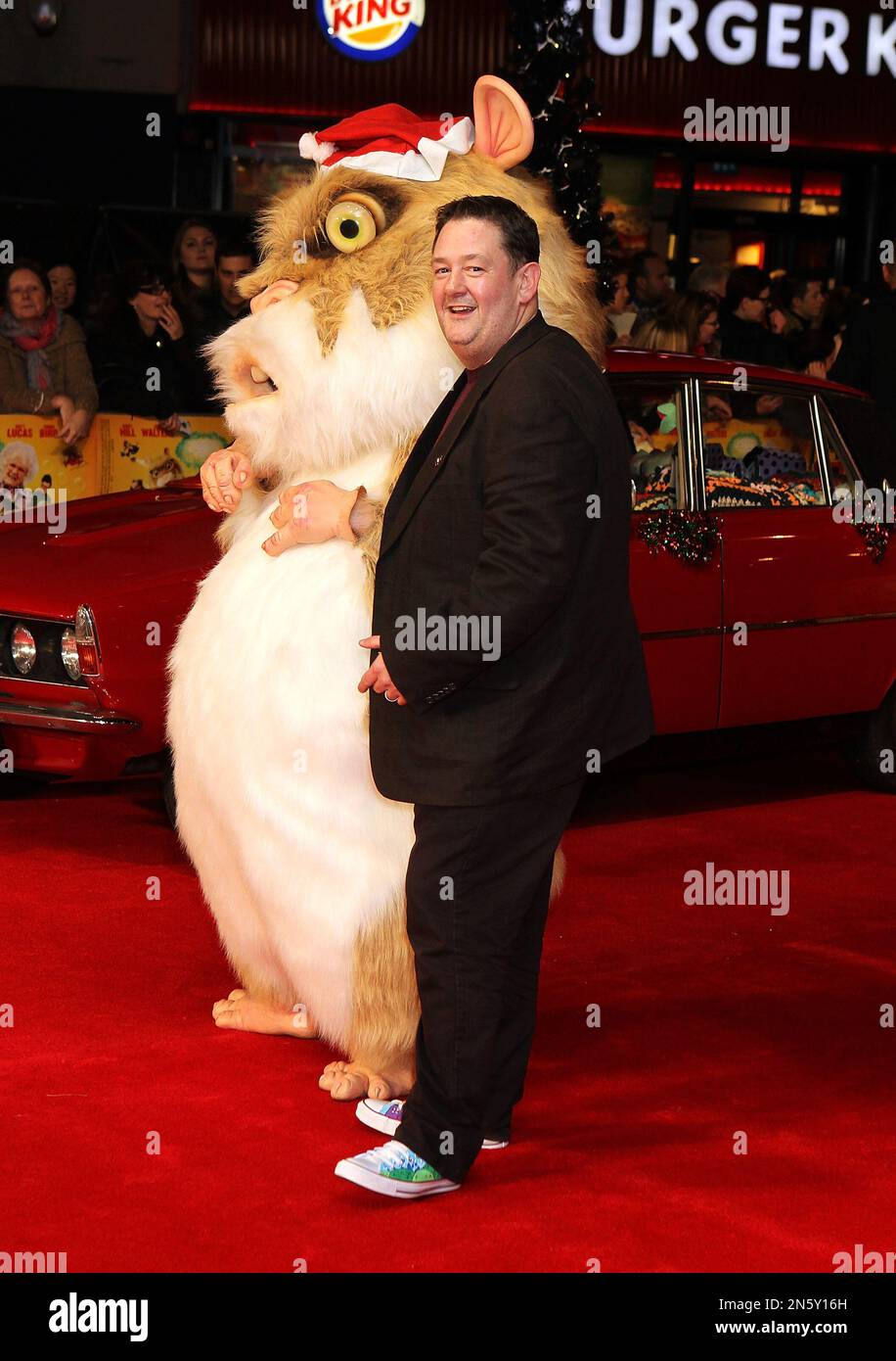 English Comedian Johnny Vegas with The Hamster attends the World ...
