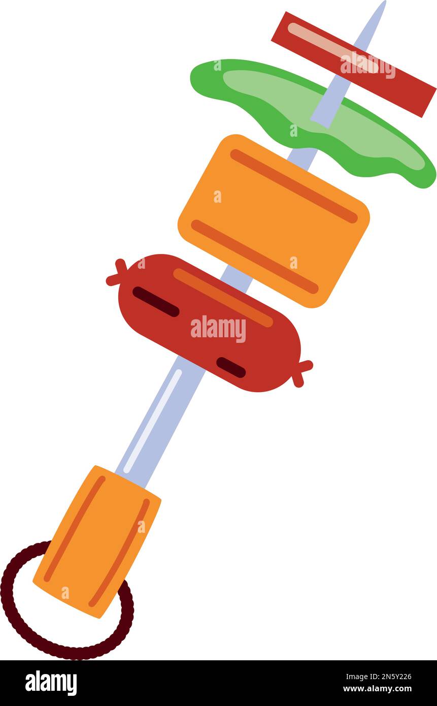 Bbq stick icon outline hi-res stock photography and images - Alamy