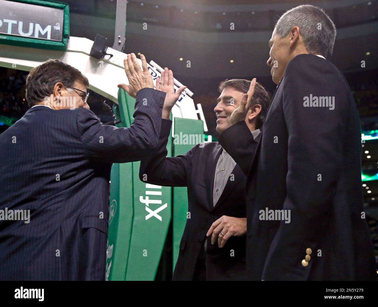 In this photo taken on Dec. 18, 2013, Boston Celtics managing partner ...