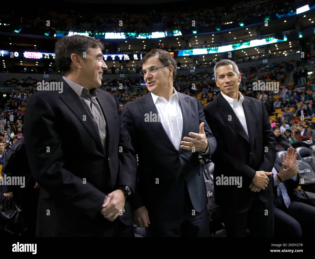 In this photo taken on Dec. 18, 2013, Boston Celtics managing partner ...